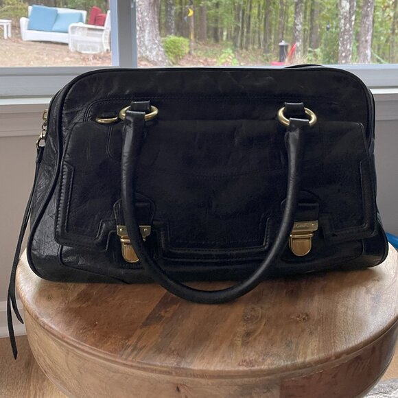 Coach | Bags | Coach Vintage Authentic Black Leather Handbag Euc | Poshmark